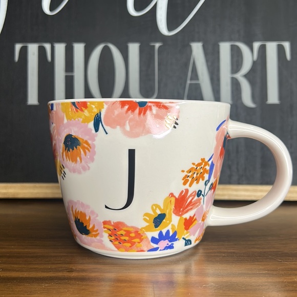 Opalhouse | Dining | New Opalhouse Initial J Floral Mug Double Sided 6 ...